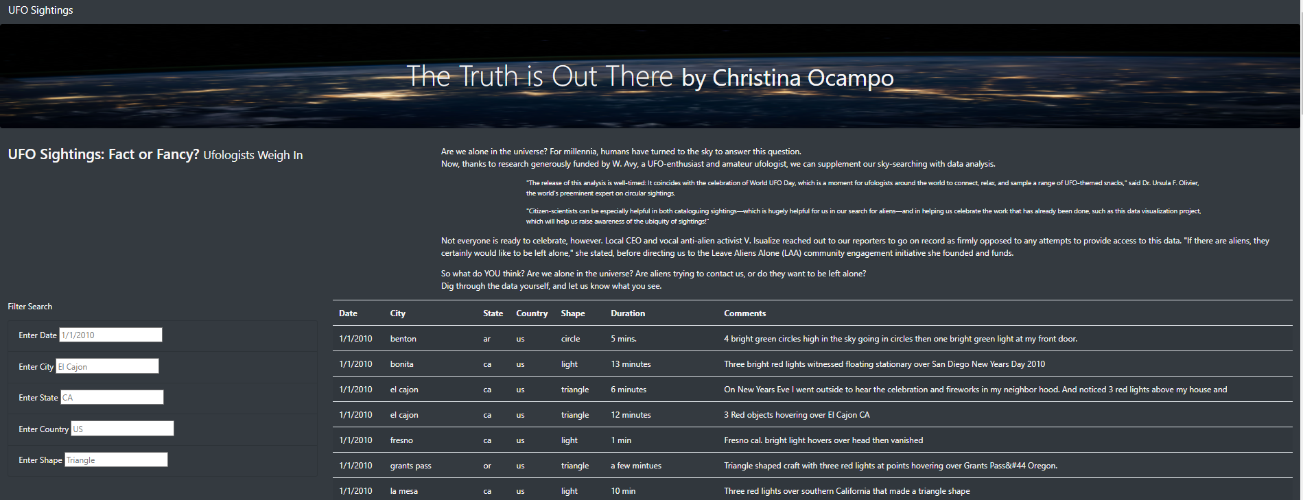 GitHub - COcampo95/UFO