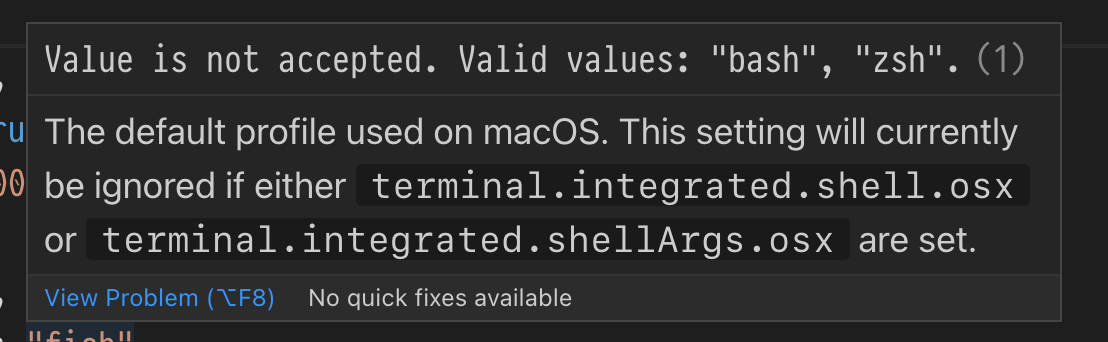 Fish is not accepted value for terminal.integrated.defaultProfile.osx · Issue #129052 ...