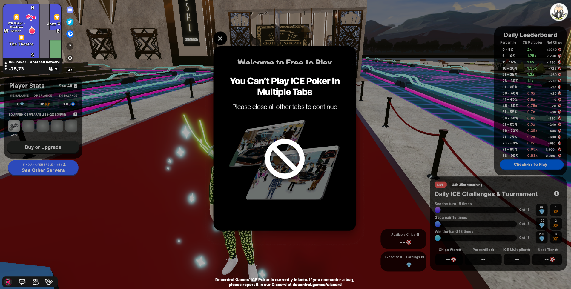 Multi Tab error please help · Issue #409 · decentraland/issues · GitHub