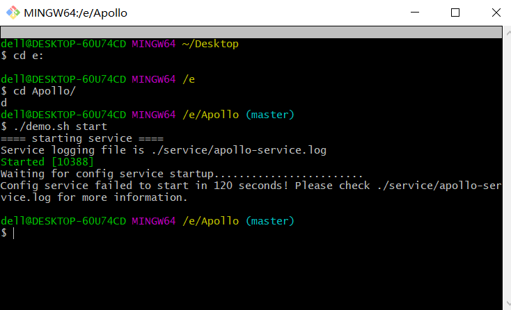 quick start始终都是超时状态 · Issue #1460 · apolloconfig/apollo · GitHub