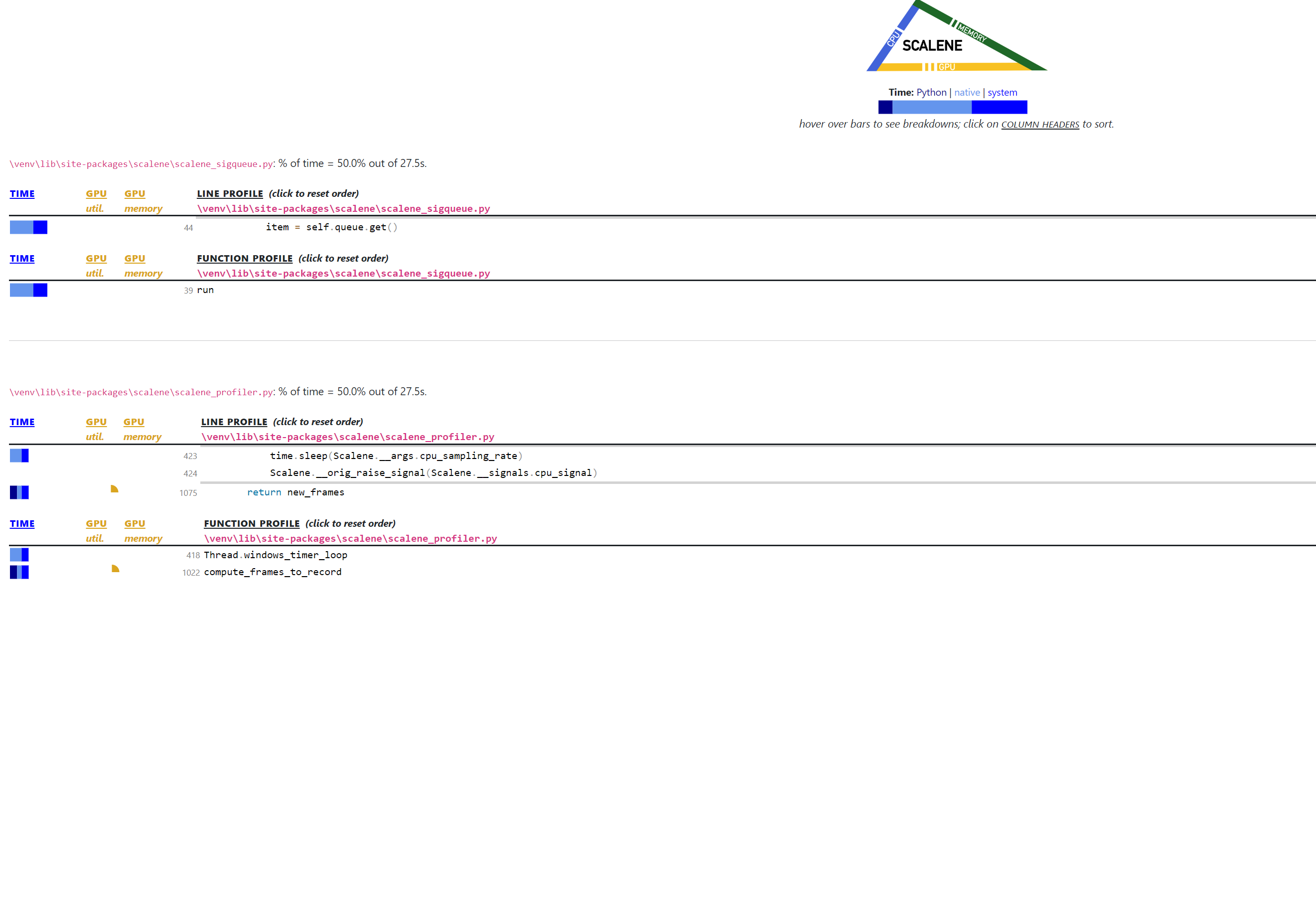 With Profile All Scalene Profiles Itself Not The Code · Issue 457 · Plasma Umassscalene 
