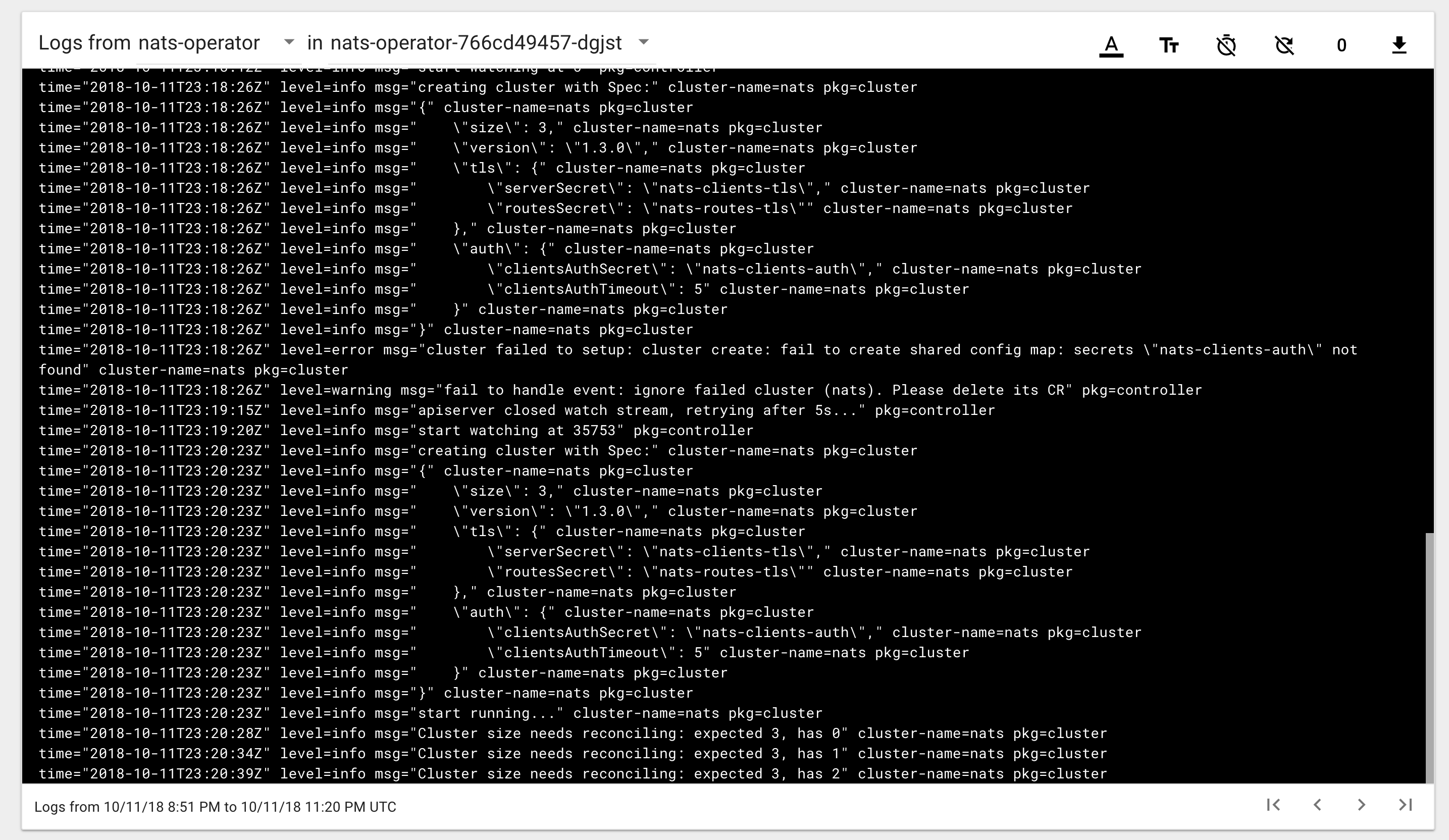 No clusters created after CRD creation. RBAC enabled. · Issue #66 · nats-io/nats-operator · GitHub
