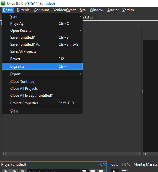 [UI] Turkish Menu · Issue #2011 · olive-editor/olive · GitHub