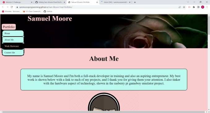 GitHub - sammooreprogramming/Sam-Moores-Lovely-Portfolio