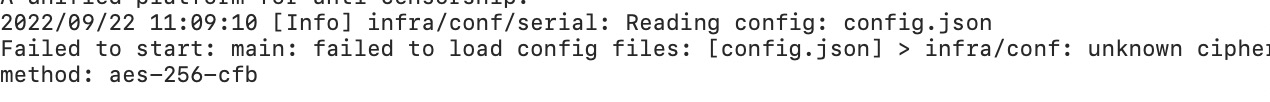 3.3.0 版本 不支持 ss 的 unknown cipher method: aes-256-cfb · Issue #1109 ...