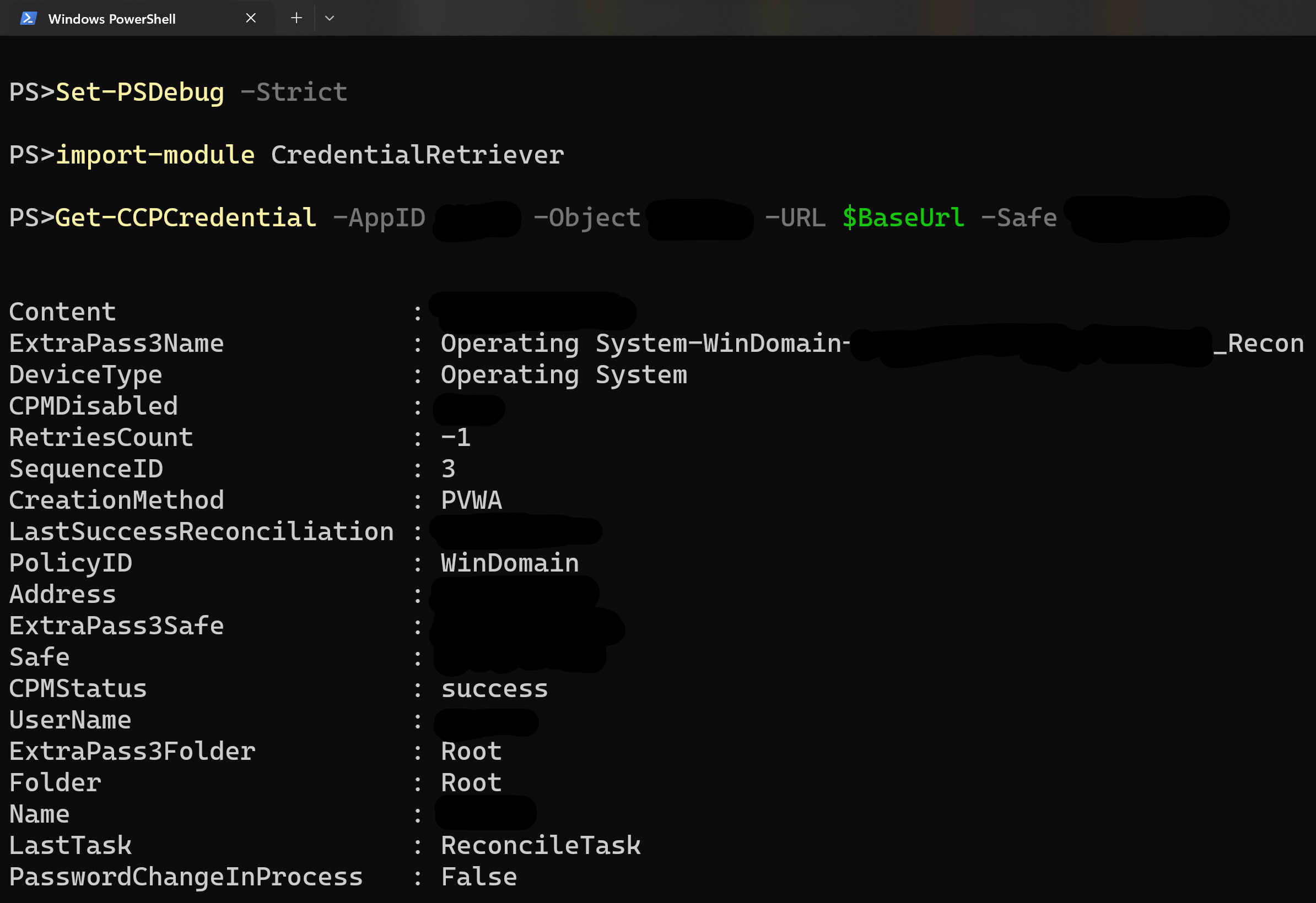 With Set-PSDebug -Strict: "The variable '$IsCoreCLR' cannot be retrieved because it has not been ...