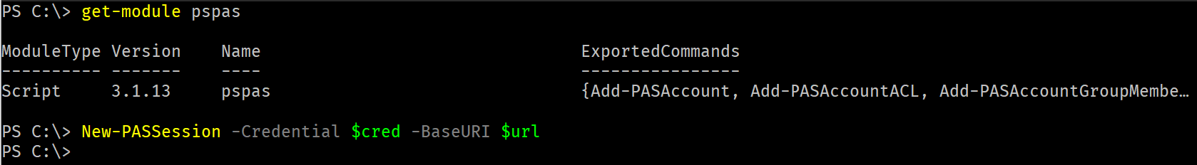 Issue with New-PASSession · Issue #194 · pspete/psPAS · GitHub
