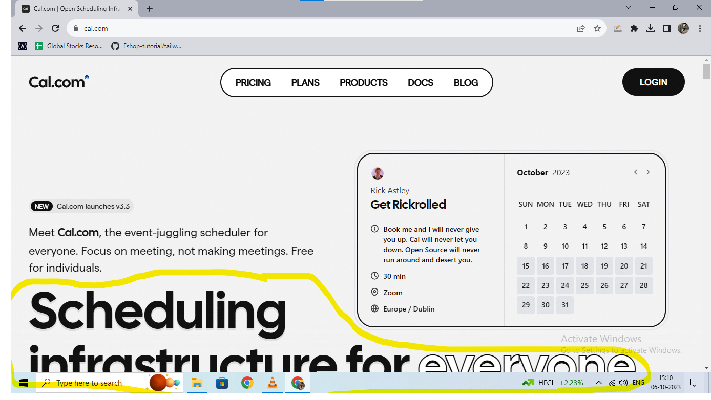 [BUG]:Issue - Incomplete Text Display on viewport of cal.com Homepage · Issue #11725 · calcom ...