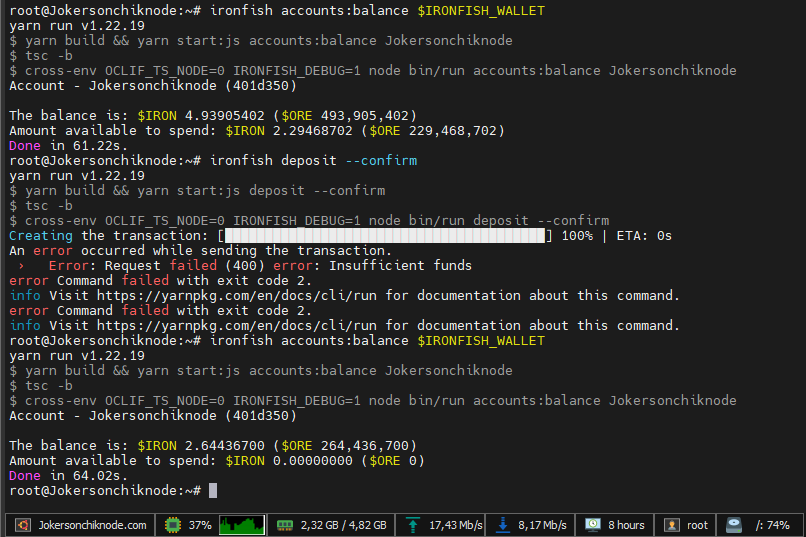 Balance error · Issue #1728 · iron-fish/ironfish · GitHub