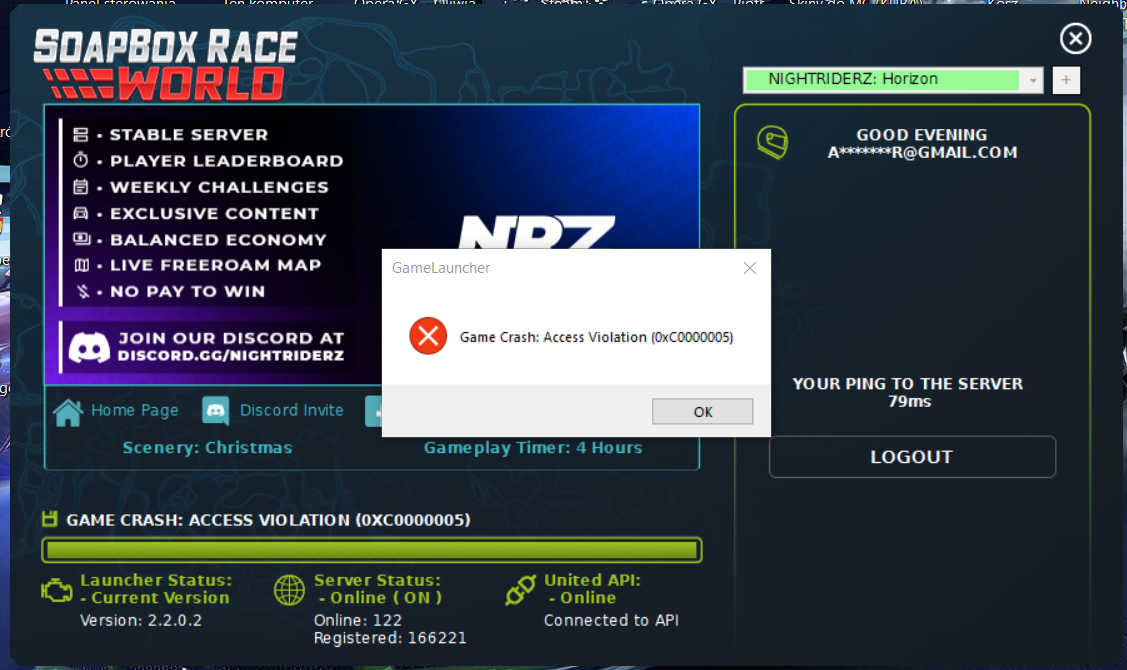 Access Violation 0xc0000005 Windows 10 · Issue 220 · Soapboxraceworldgamelaunchernfsw 