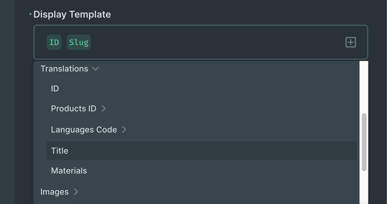 Trying to change related value display, getting UNKNOWN_CODE_PLEASE_REPORT: Referencing column ...