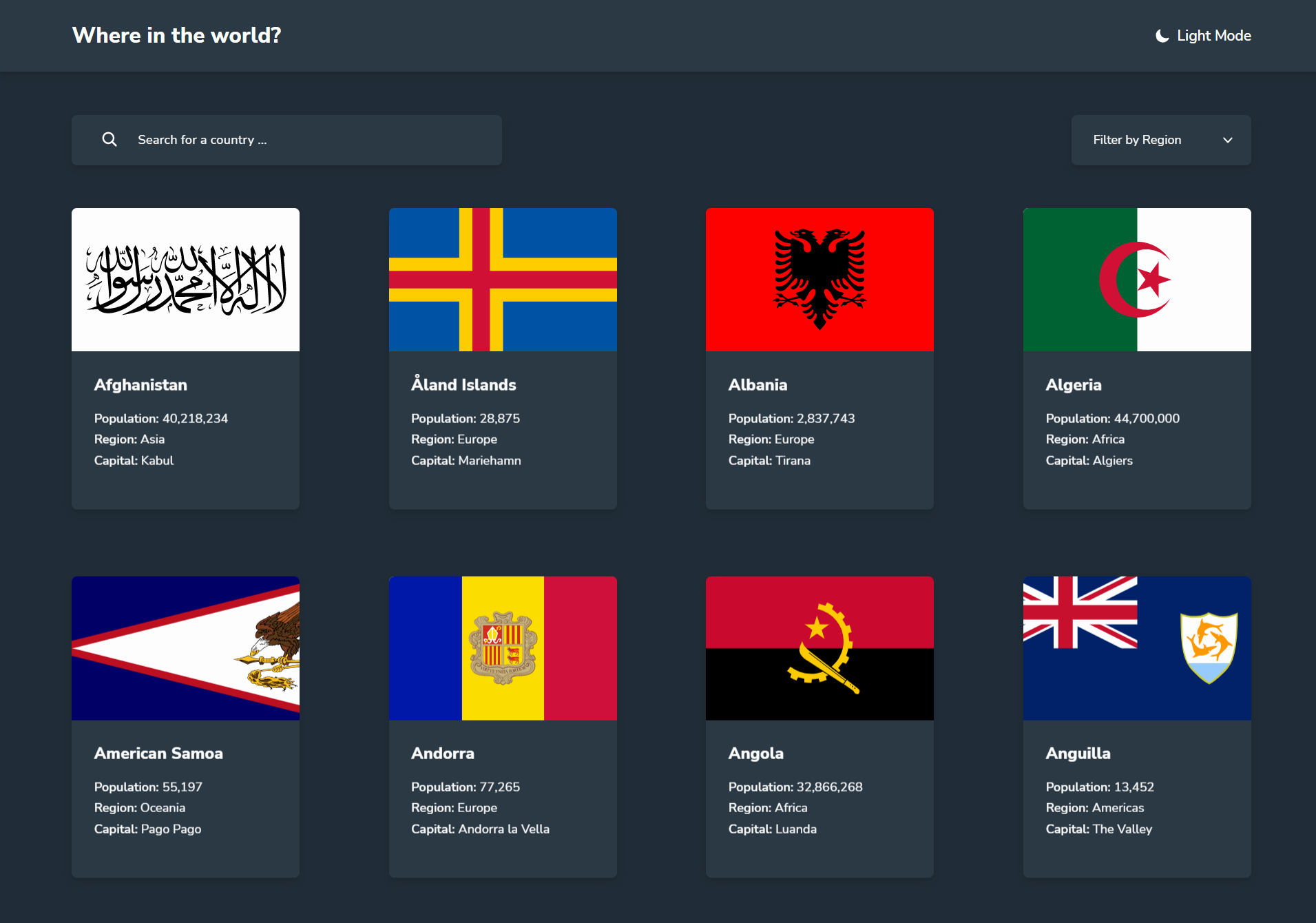 GitHub - ZahraAbaszadeh/REST-countries-API: REST countries API using React js