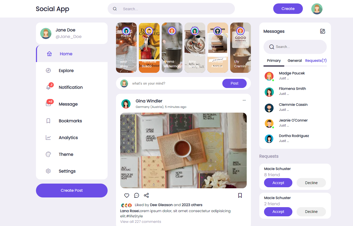 GitHub - ZahraAbaszadeh/Social-Media-Website: Responsive Social Media Website With Theme ...