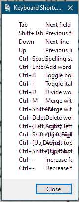 The proofread widget and Keyboard Shortcut windows are not showing up well · Issue #570 ...