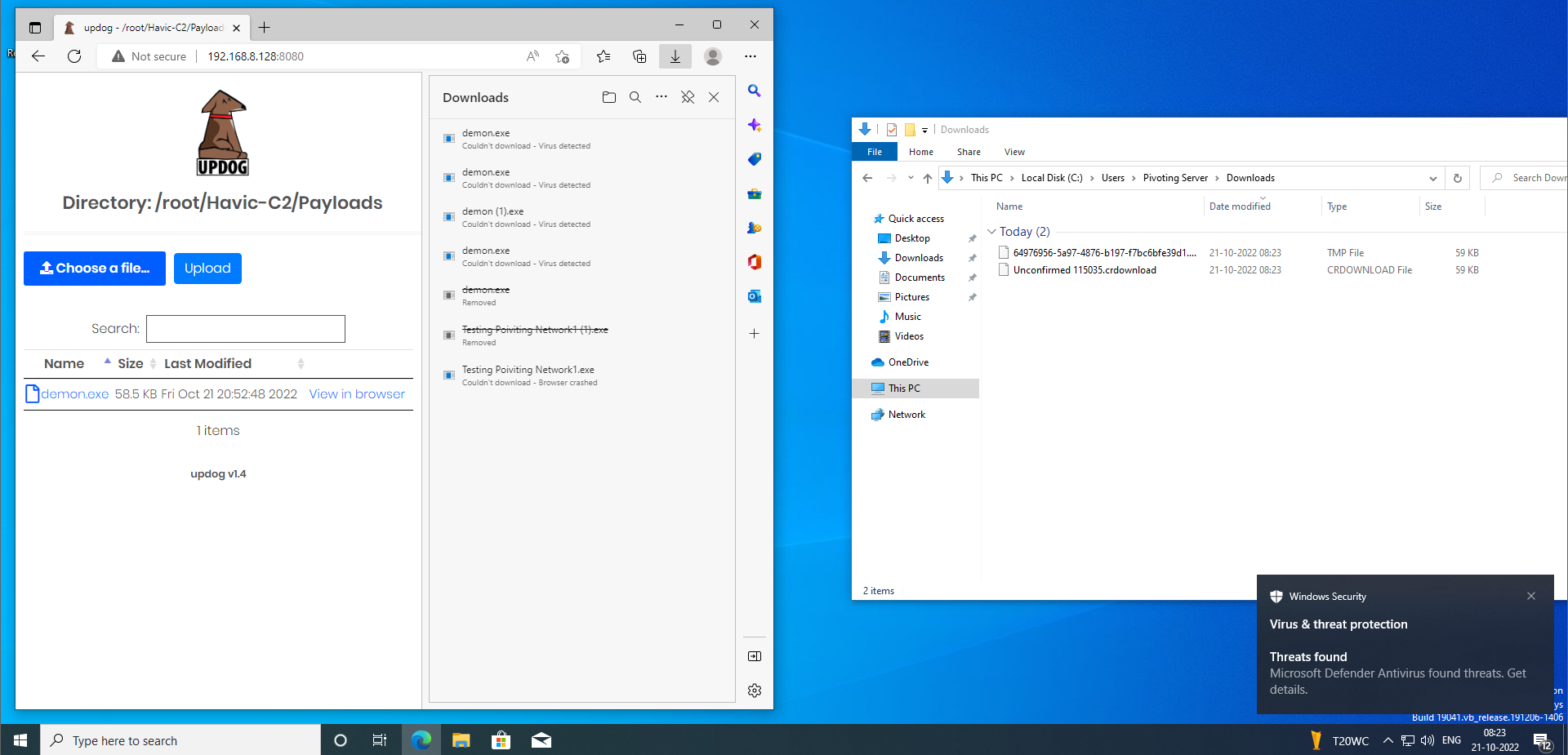 [File a bug report for the Demon Implant]: Windows Defender is detecting the payload · Issue ...