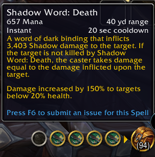 Shadow Word: Death cooldown is no longer hasted · Issue #943 · SimCMinMax/WoW-BugTracker · GitHub