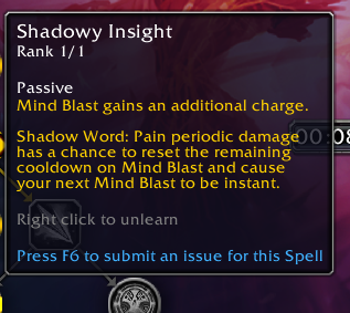 Shadowy Insight proc data is missing · Issue #956 · SimCMinMax/WoW-BugTracker · GitHub
