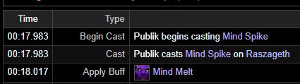 Mind Melt buff stacks are being applied with a delay · Issue #1095 · SimCMinMax/WoW-BugTracker ...