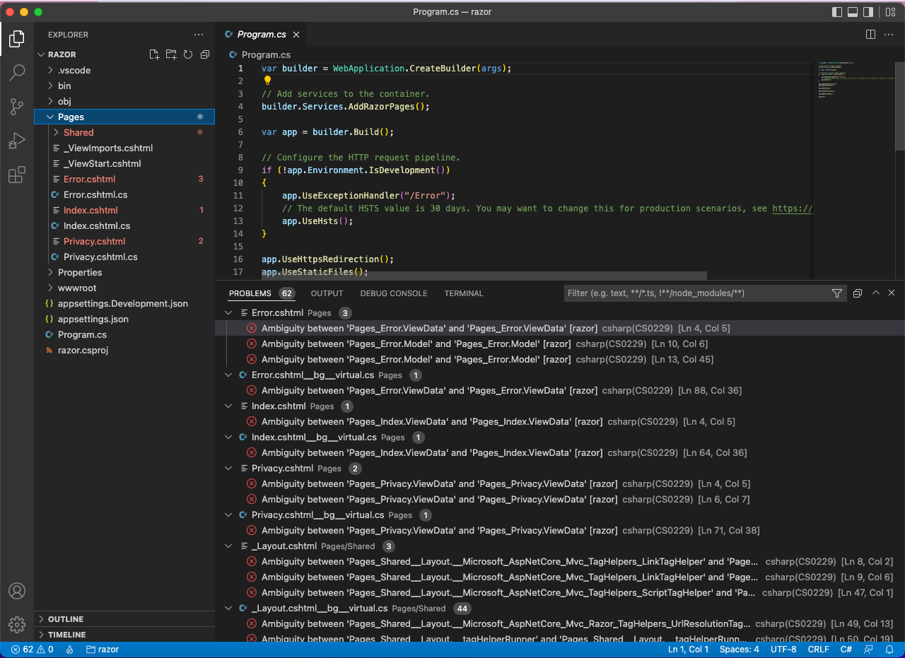 Some problems occurred when opening razor in VScode · Issue #5248 ...
