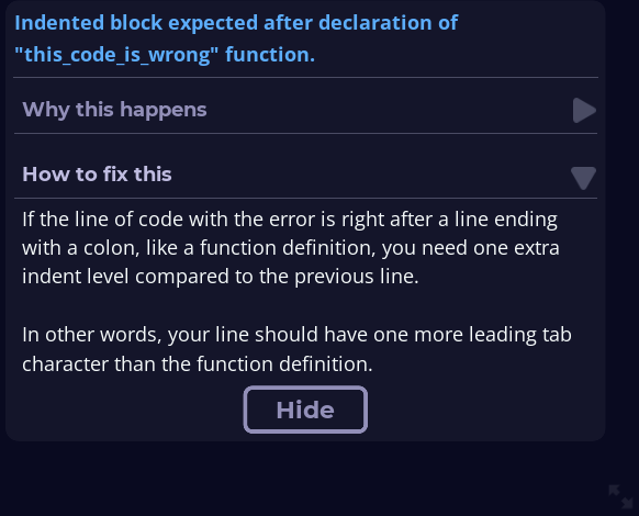 Complete error explanations · Issue #38 · GDQuest/learn-gdscript · GitHub
