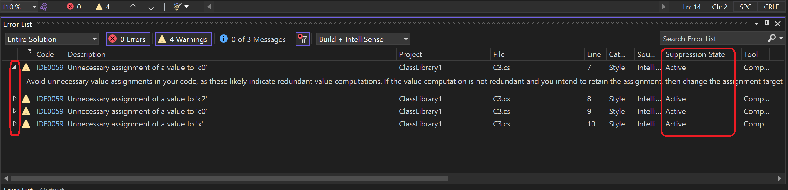 Issues with error list entries with LSP pull diagnostics enabled · Issue #65172 · dotnet/roslyn ...