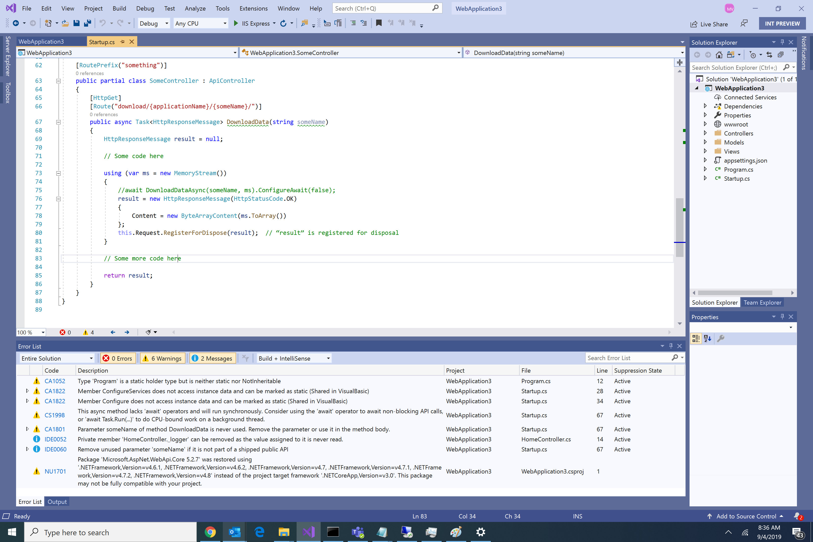 False positive in WebApi · Issue #2798 · dotnet/roslyn-analyzers · GitHub