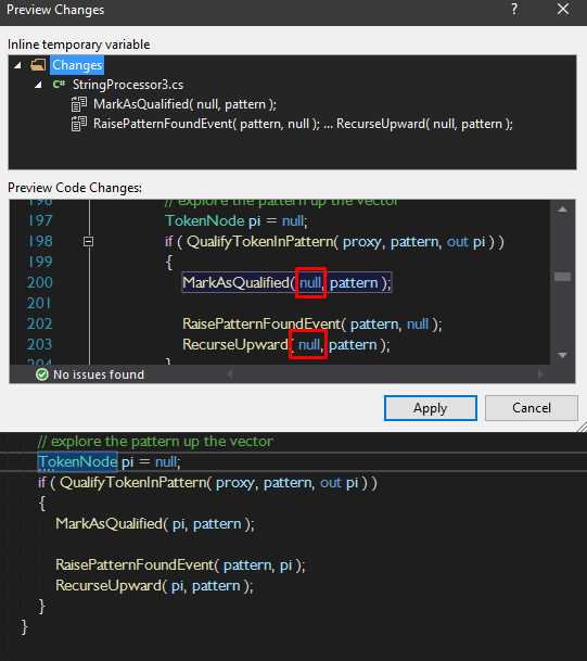 Incorrect Suggestion From Code Helper Inline Temporary Variable · Issue 39820 · Dotnetroslyn 3373