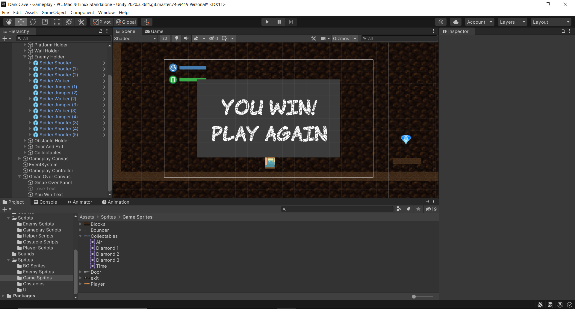 GitHub - ArmZaDev/Unity-Dark_Cave: Build game dark cave with unity2d