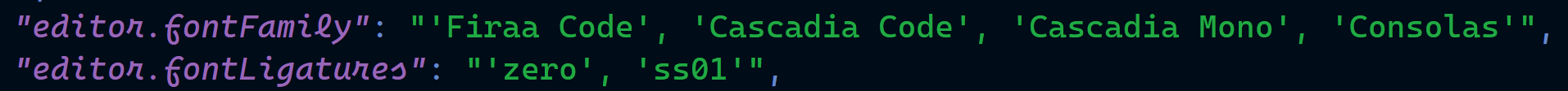 Allow setting ligature settings (stylistic sets etc.) per font · Issue #148740 · microsoft ...