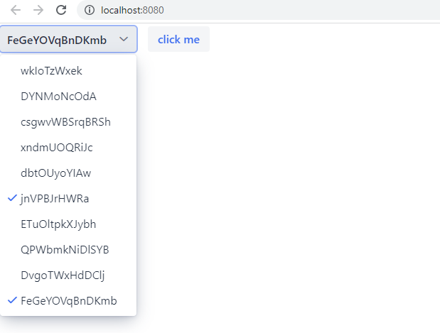 Combox dropdown retains the old value as checked when value is changed from java ...