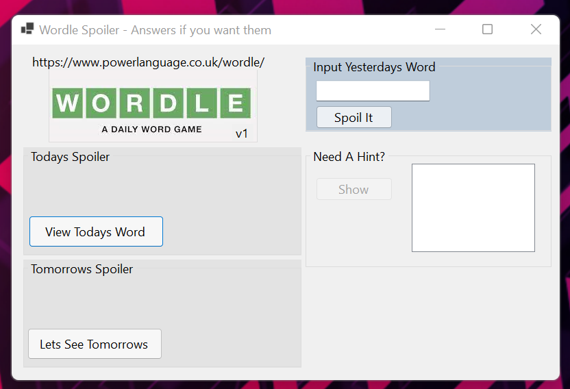 GitHub - dondupuis/Wordle-Spoilers: Spoiler and Hints for Wordle