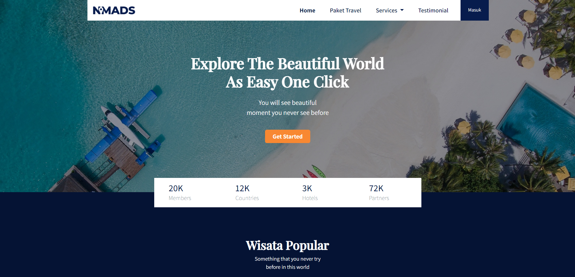 GitHub - thomasalbertoDev/nomads_website: Membuat Webstite Travel