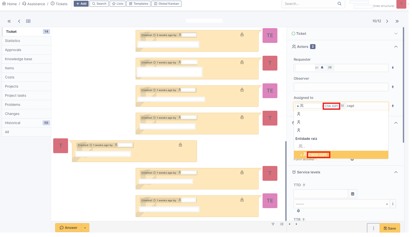 Error to assingned tickets to other group · Issue #11913 · glpi-project/glpi · GitHub