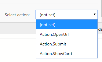 Schema 1.1 SelectAction · Issue #2040 · microsoft/AdaptiveCards · GitHub