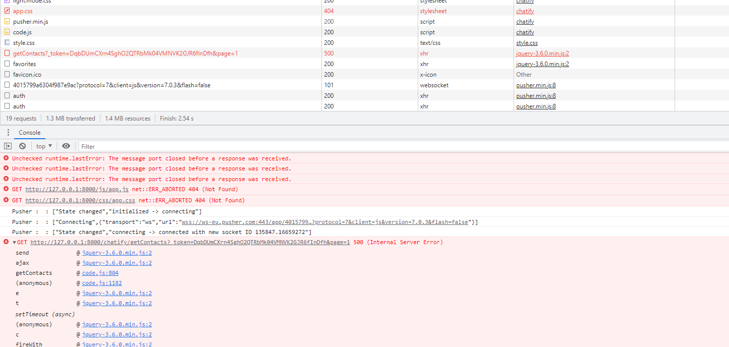 not allow me a message sending · Issue #185 · munafio/chatify · GitHub