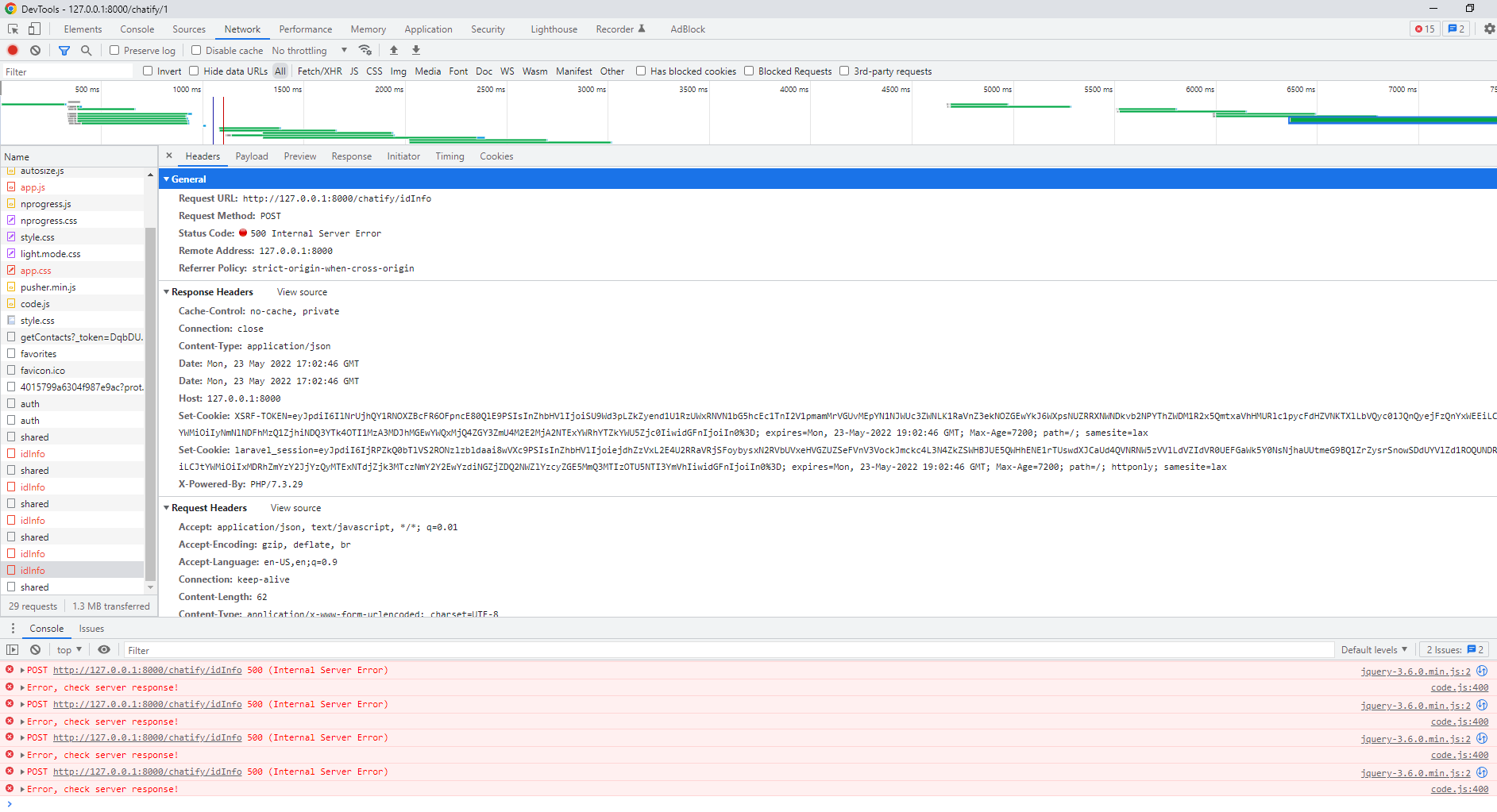 not allow me a message sending · Issue #185 · munafio/chatify · GitHub