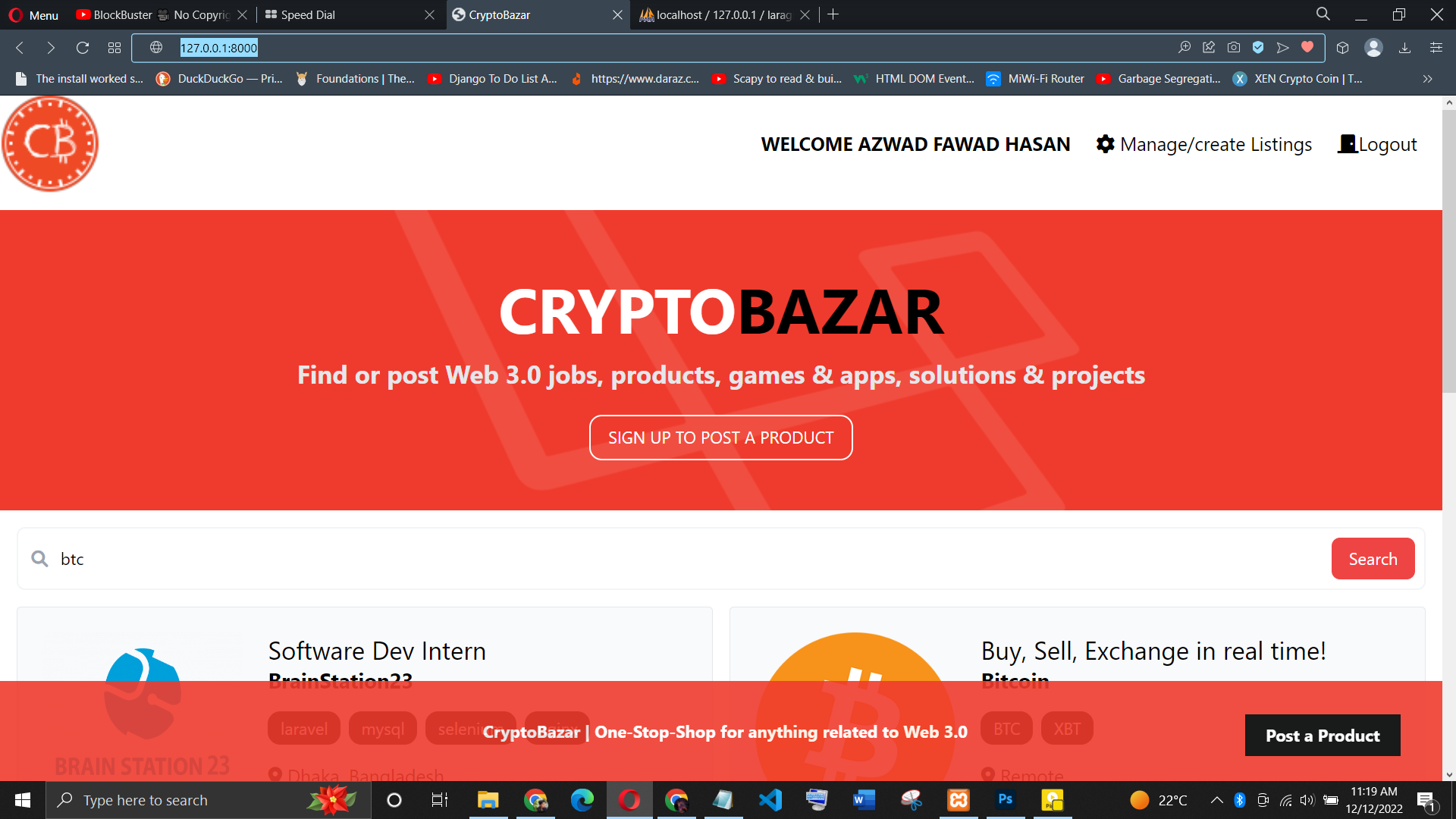 GitHub - AzwadFawadHasan/CryptoBazar: This repo contains PHP tutorial and a project made using PHP