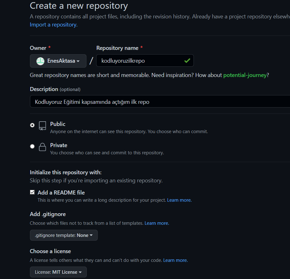 Github Enesaktasa Kodluyoruzilkrepo Kodluyoruz Eﾄ殃timi Kapsamﾄｱnda