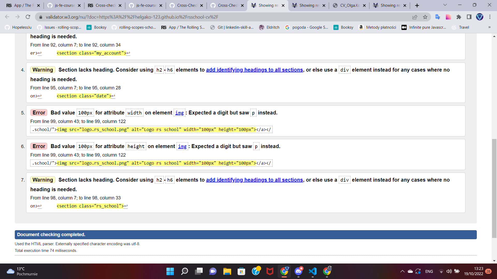 Cross-Check 'CV. HTML, CSS & Git Basics. Cross-check' 'Helgako-123' · Issue #755 · rolling ...