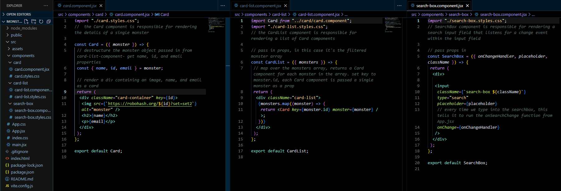 Github Hunterpadgettreact Monsters Roledex