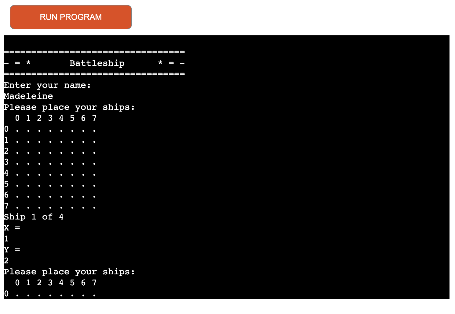 GitHub - MFLind/Battleships