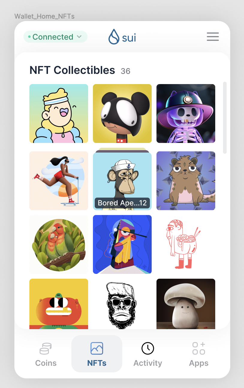 [wallet ext][new design] NFT pages · Issue #3047 · MystenLabs/sui · GitHub