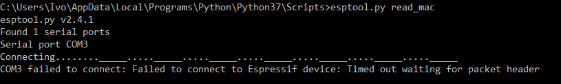 Esptool Not Connecting With Esp32s On Win10 · Issue 325 · Espressif