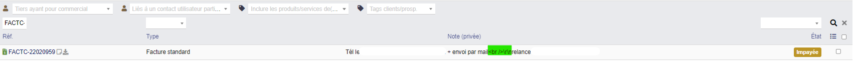 Bug: formatting tag display Invoice Private note list · Issue #21859 · Dolibarr/dolibarr · GitHub