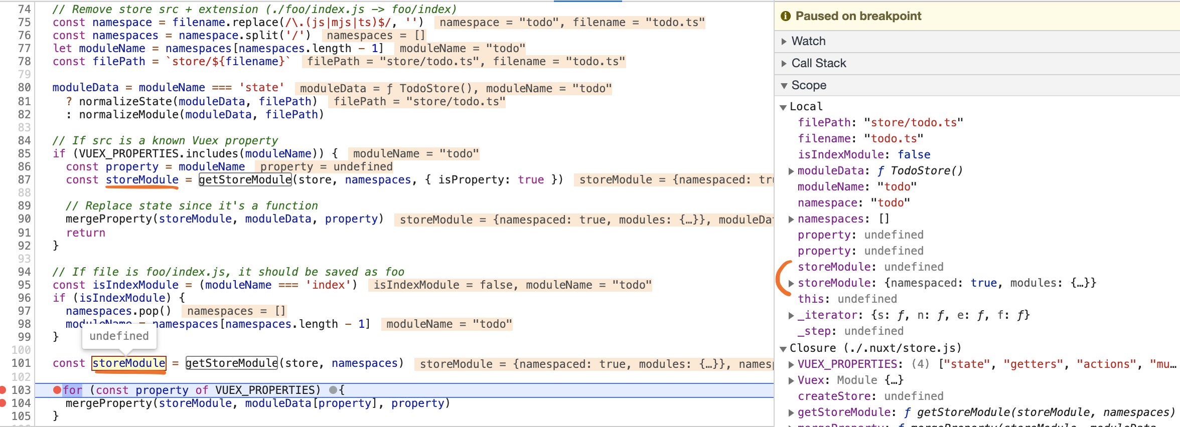Shadowing name variables in store.js · Issue #7731 · nuxt/nuxt · GitHub