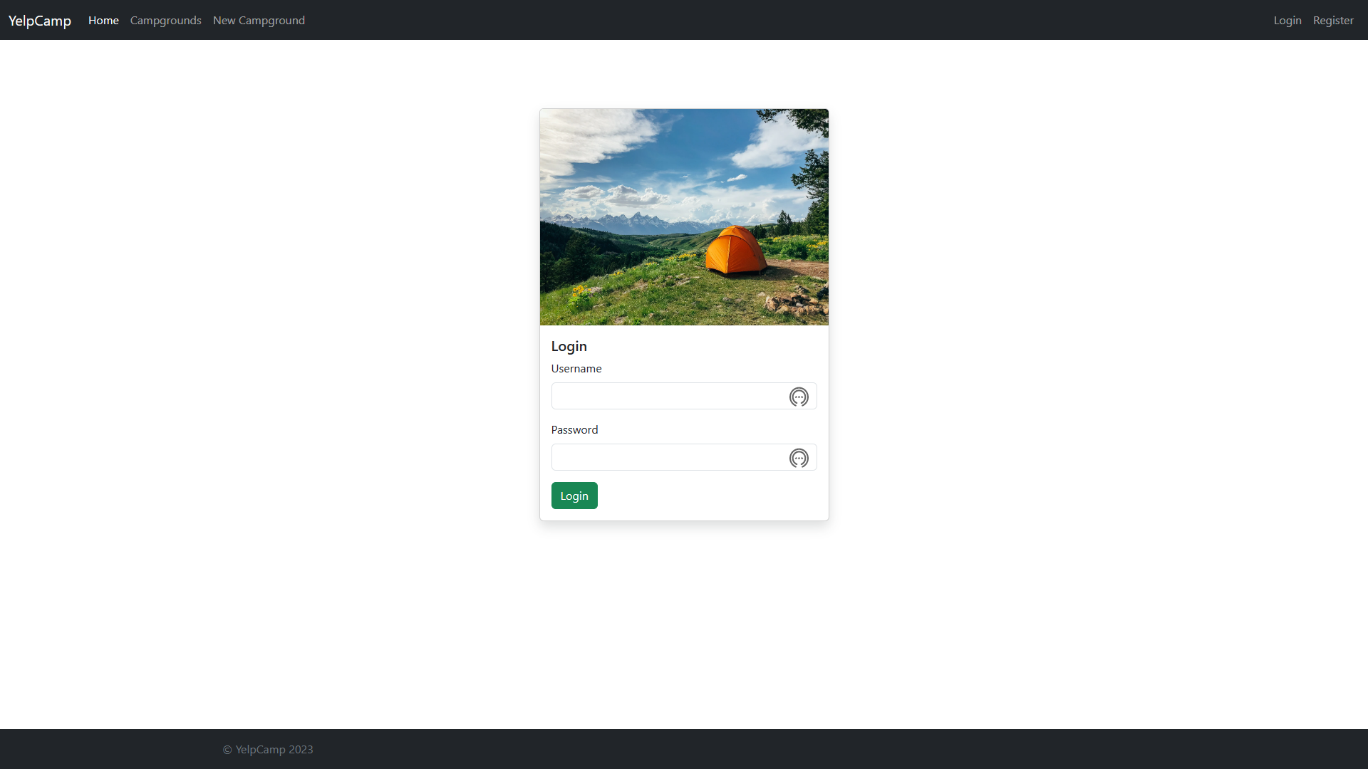GitHub - danidin07/YelpCamp: website that shows campsite details and location (with maps) also ...