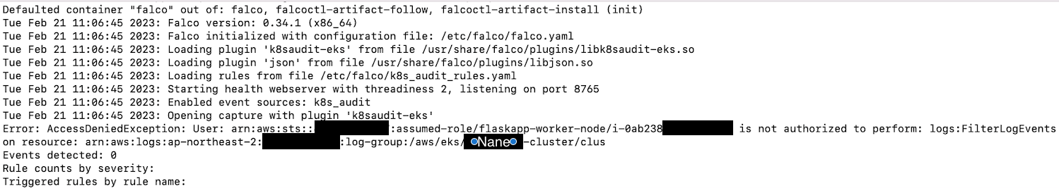 Plugin K8saudit Eks No Such File Or Directory Exiting Issue · Issue 6360