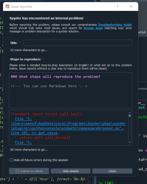 Proble with variable explorer · Issue #17993 · spyder-ide/spyder · GitHub