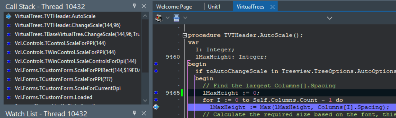Header is not auto-scaled on form creation · Issue #913 · JAM-Software/Virtual-TreeView · GitHub