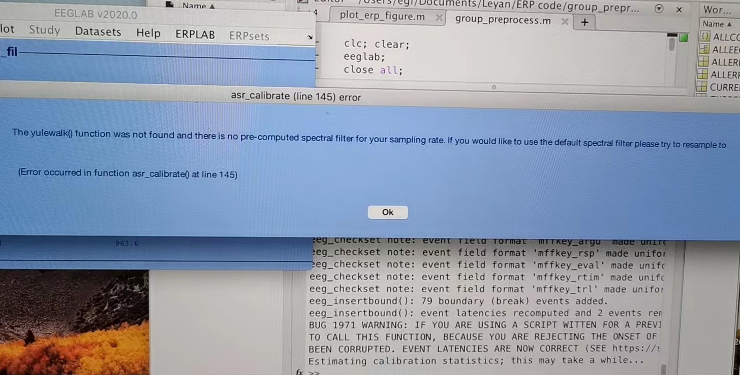 asr_calibrate error at line 145 · Issue #485 · sccn/eeglab · GitHub